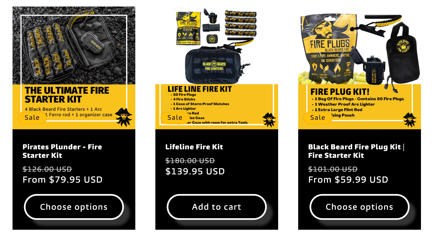 Black Beard Fire Kits Sale – Coast Range Collective